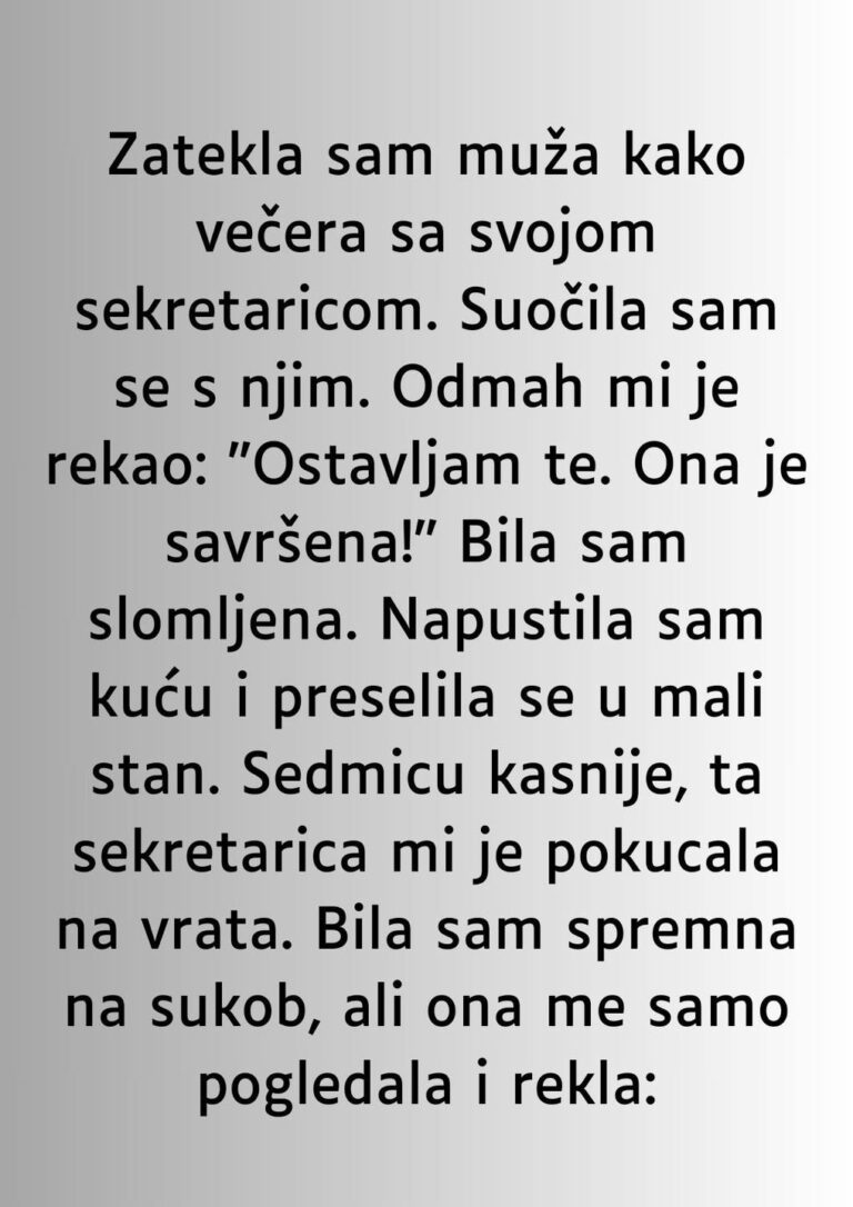 Zatekla sam muža kako večera sa svojom sekretaricom…” – Posao Srbija